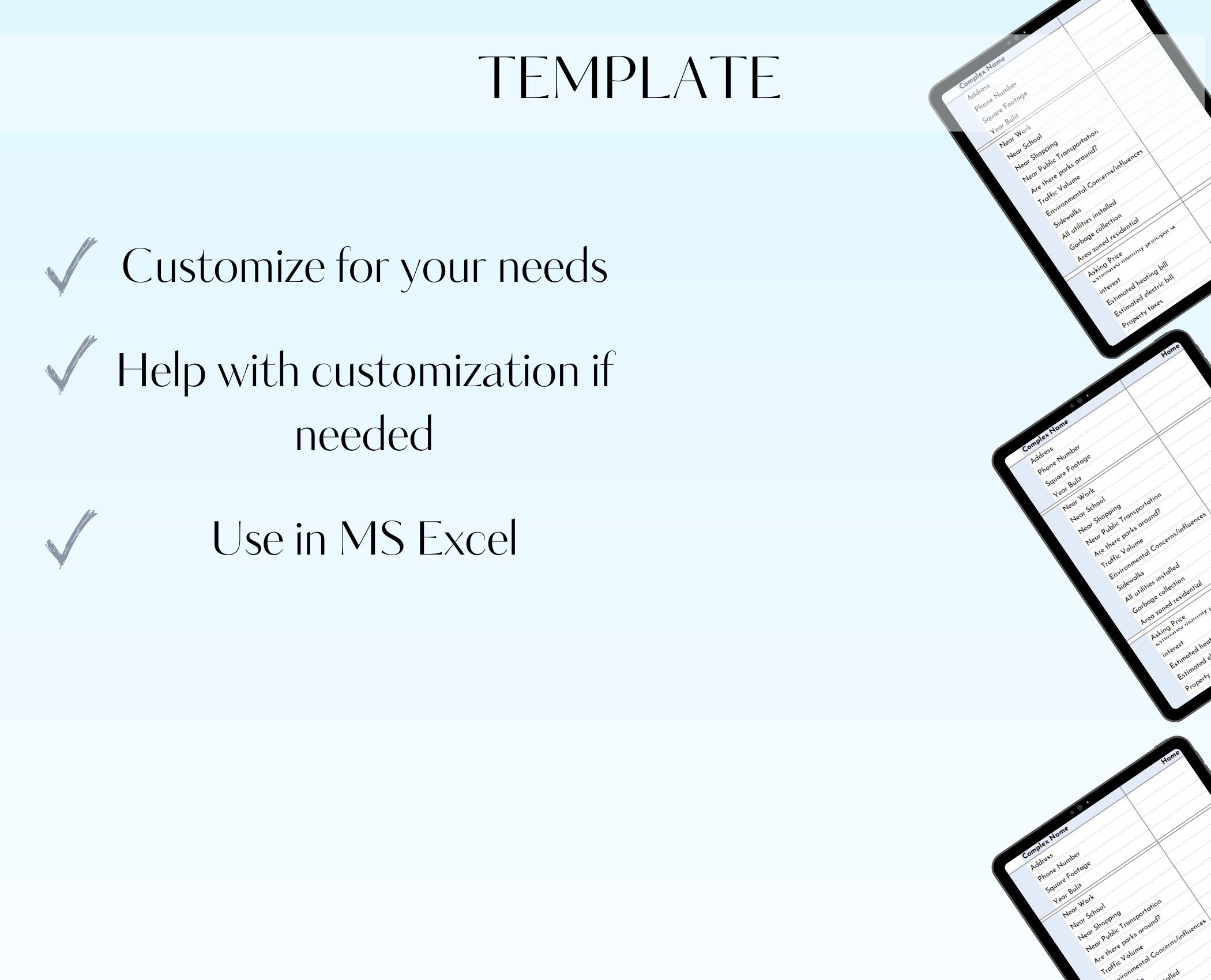 Home Comparison Spreadsheet, Housing Search Planner (excel) - Etsy