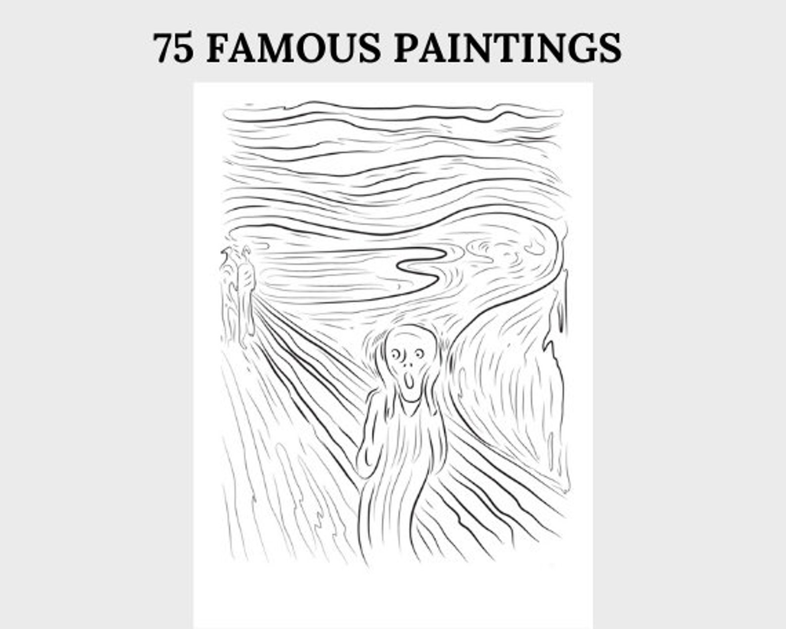 75 Famous Paintings Coloring Pages Adult Coloring Pages - Etsy