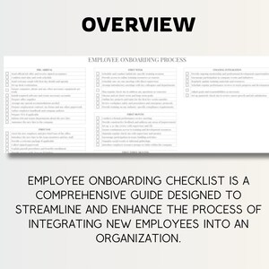 Employee Onboarding Checklist Spreadsheet & PDF, HR Template for New ...
