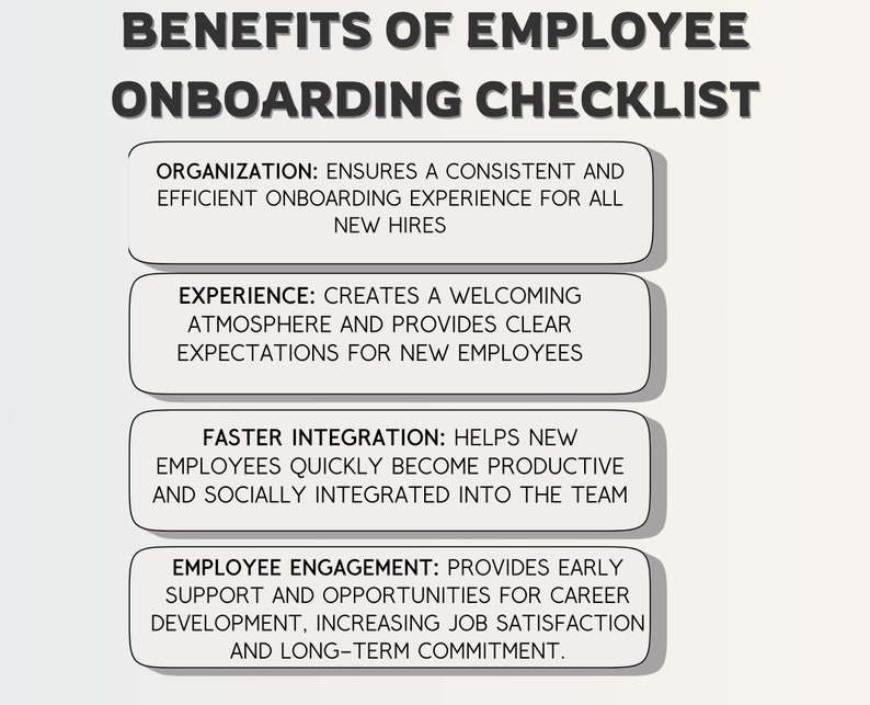 Employee Onboarding Checklist Spreadsheet & PDF, HR Template for New ...