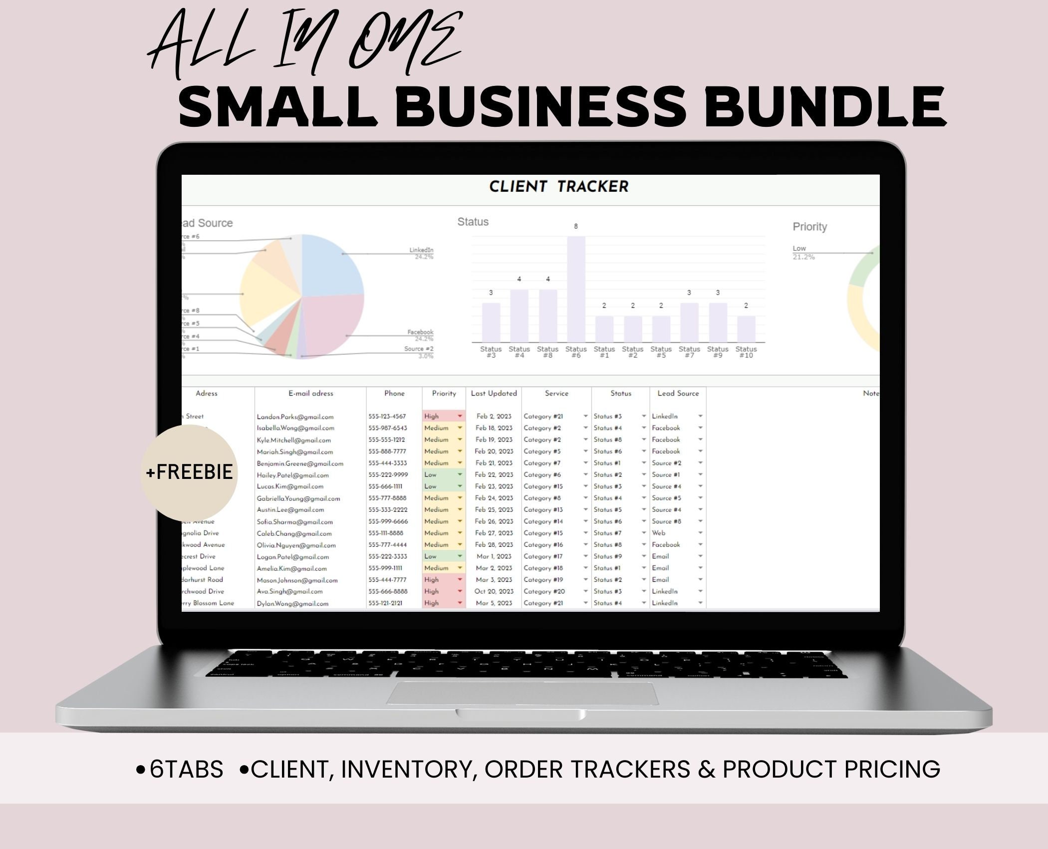 Small Business Spreadsheet Inventory Tracker Order Sales Tracker ...