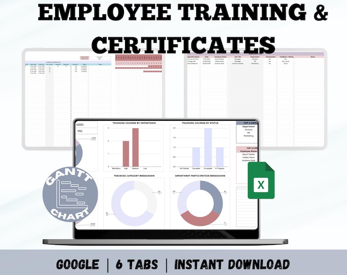 Certification/training Tracker Excel Template - Etsy Canada