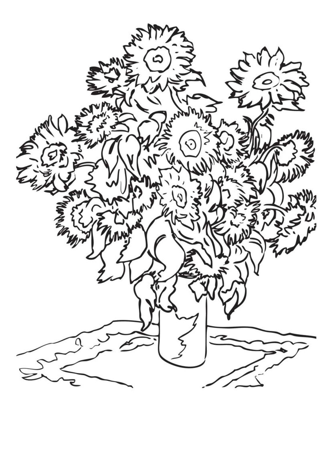 75 Famous Paintings Coloring Pages, Adult Coloring Book (PDF Pattern ...