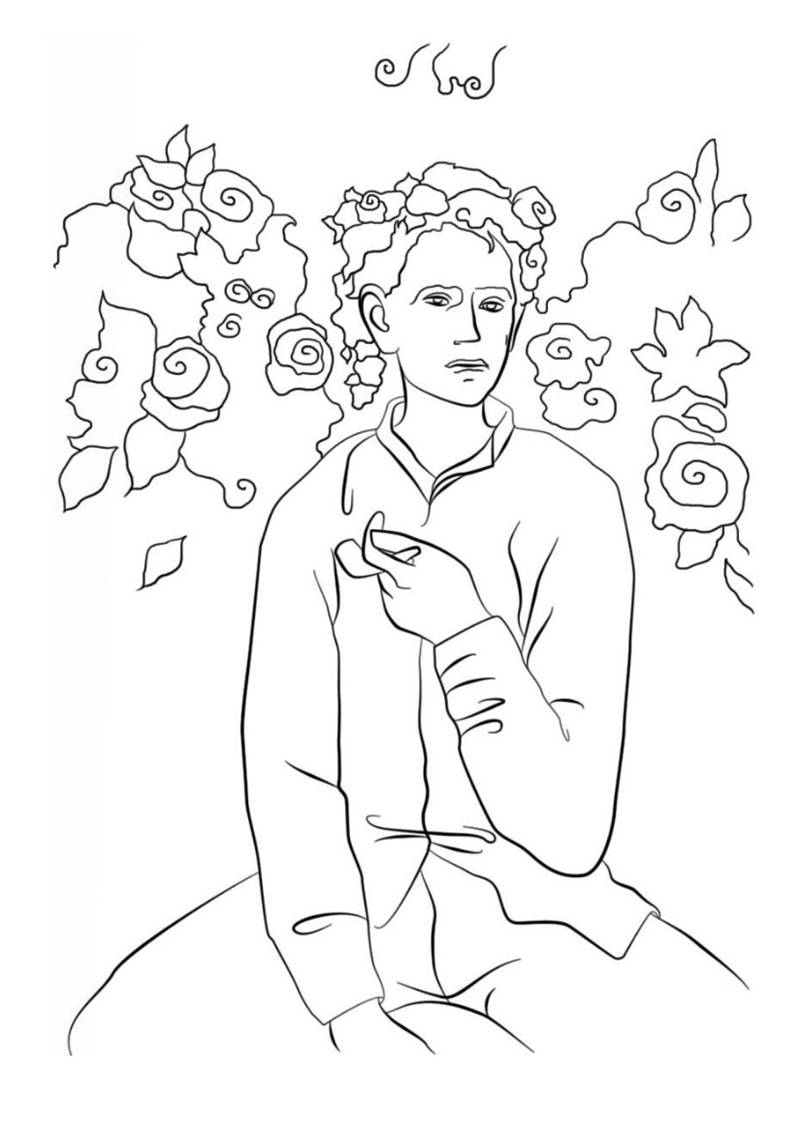 75 Famous Paintings Coloring Pages, Adult Coloring Book (PDF Pattern ...