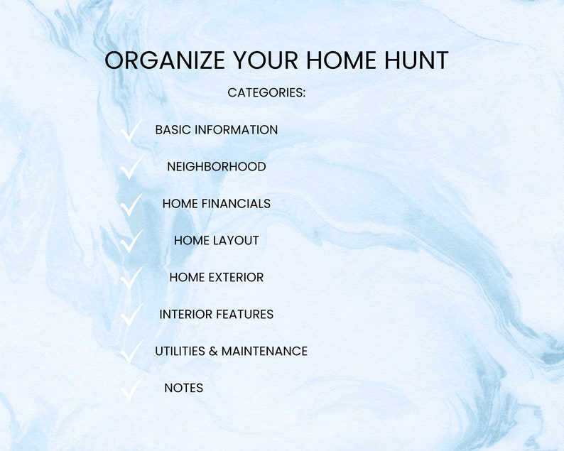 Home Comparison Spreadsheet, Housing Search Planner, Home Comparison ...
