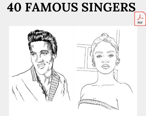 Famous Singers Coloring Pages