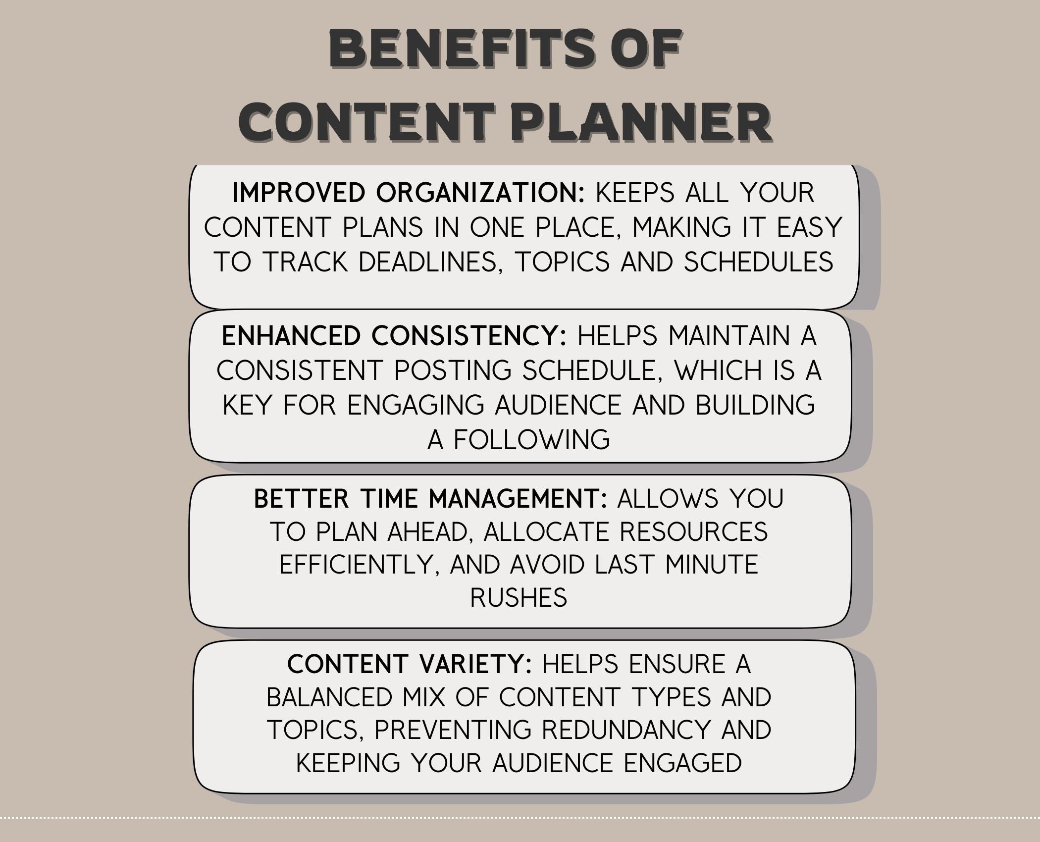Content Calendar Spreadsheet, Content Planner Spreadsheet, Social Media ...
