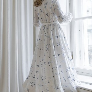 Elegant Robe Dress / Aesthetic Chiffon Dress / Long Sleeve - Etsy