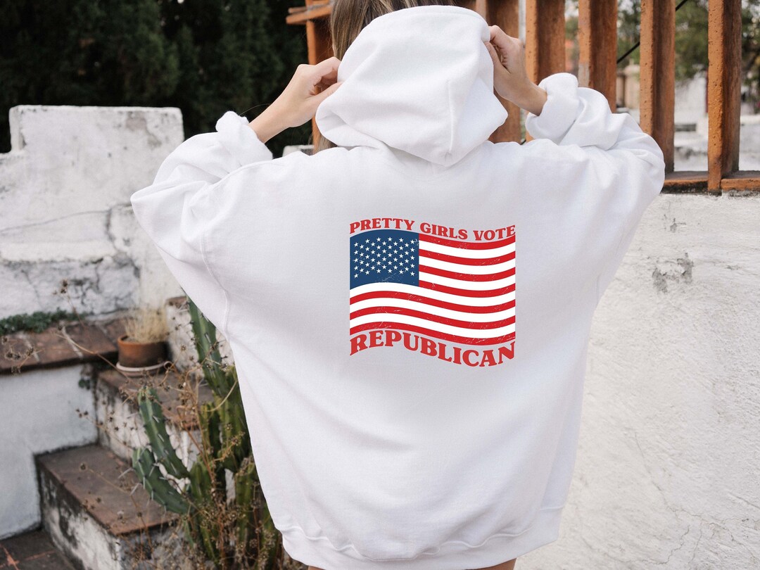 Republican Women's Zip up Hoodie, Pretty Girls Vote Republican Hoodie ...