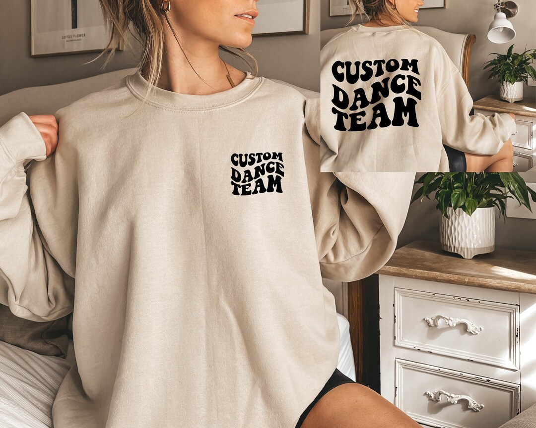 Custom Dance Team Sweatshirt, Matching Cheer Crewneck, Personalized ...