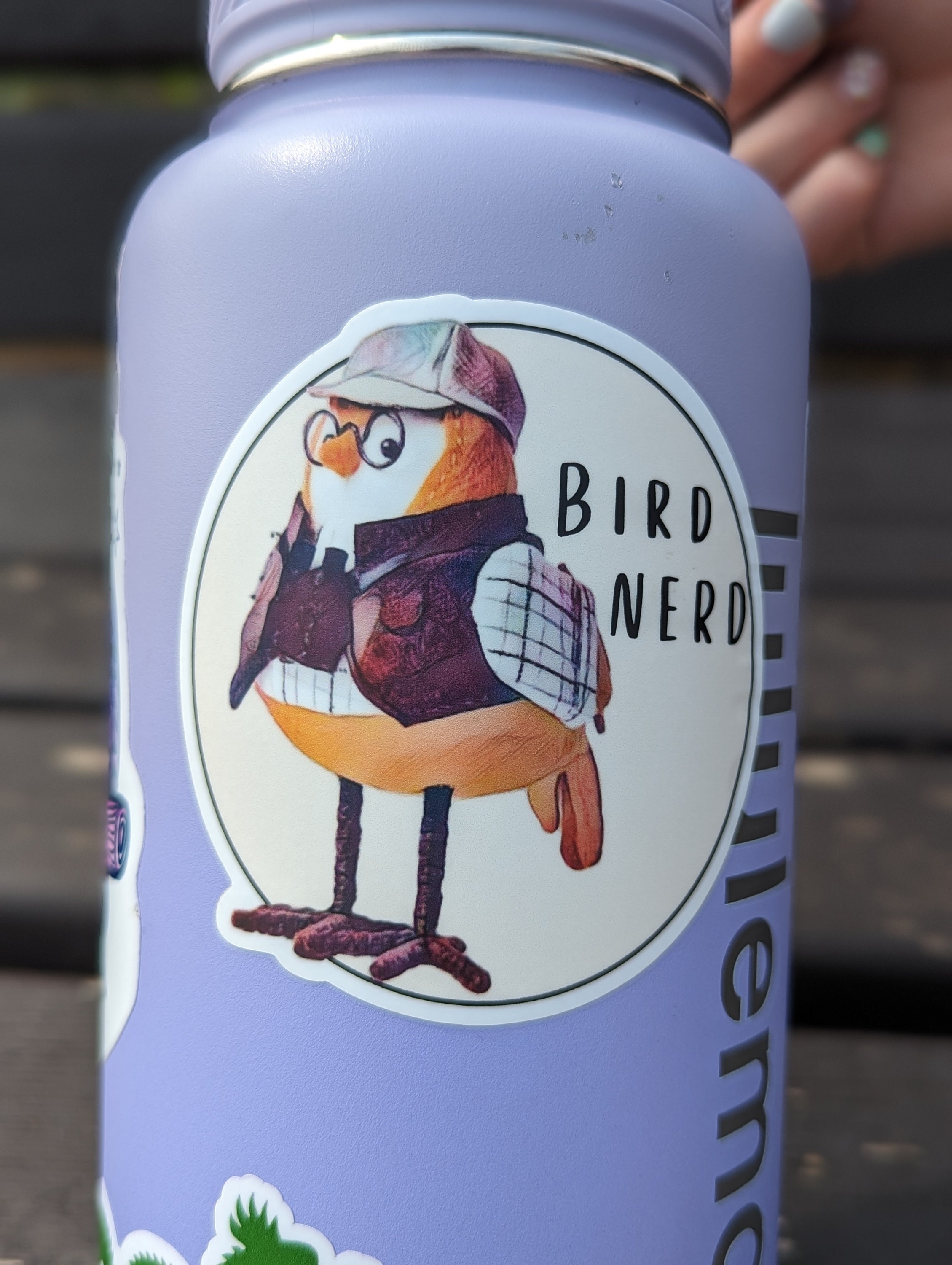 Bird Nerd Vinyl Sticker. Birding Sticker. Bird Lover Water Bottle ...