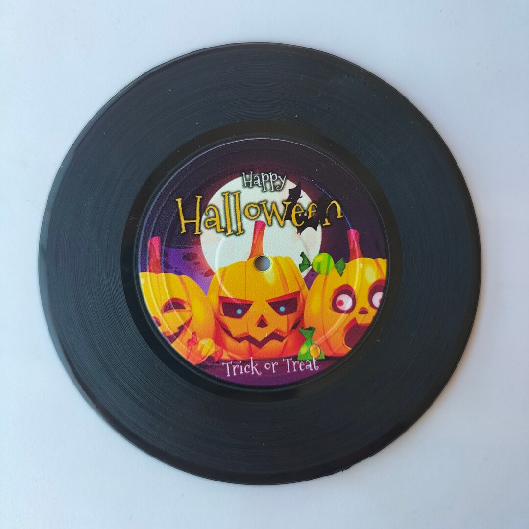 Halloween Record Coaster, Halloween Party Favor, Trick or Treat Gifts ...