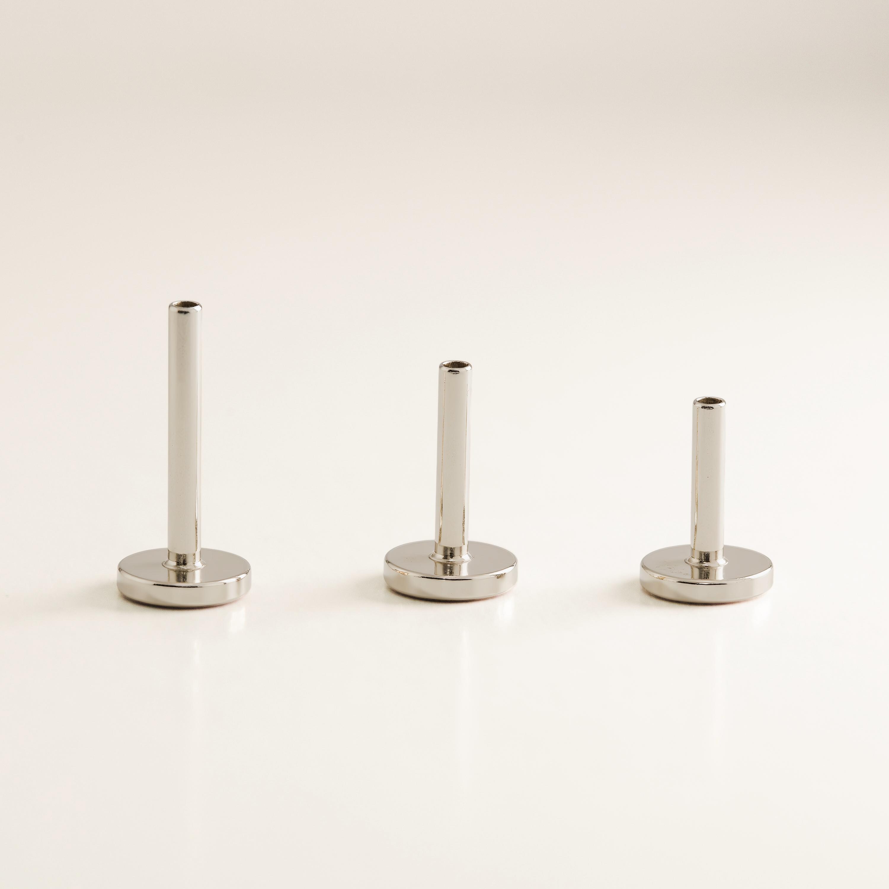 Waterproof-18g Threadless Gold Push Pin Labret Stud • Solid 925 ...