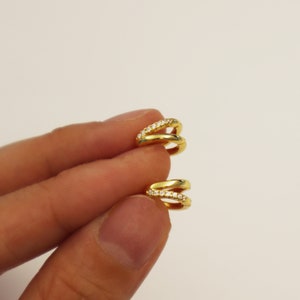 Waterproof-double Helix Hoop Sterling Silver Earring, Helix Piercing ...