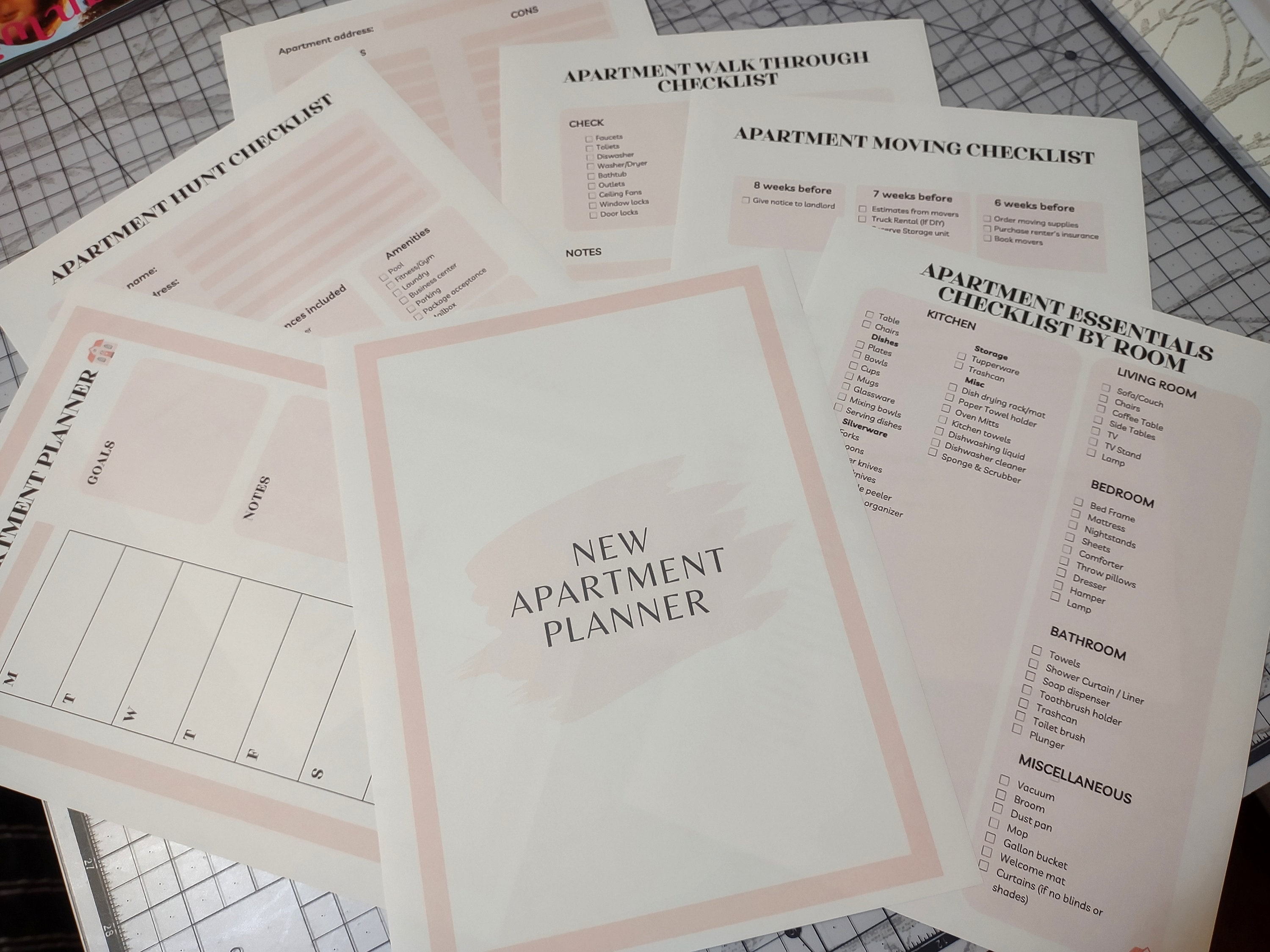 New Apartment Planner, New Apartment Moving Checklist, Moving Planner ...