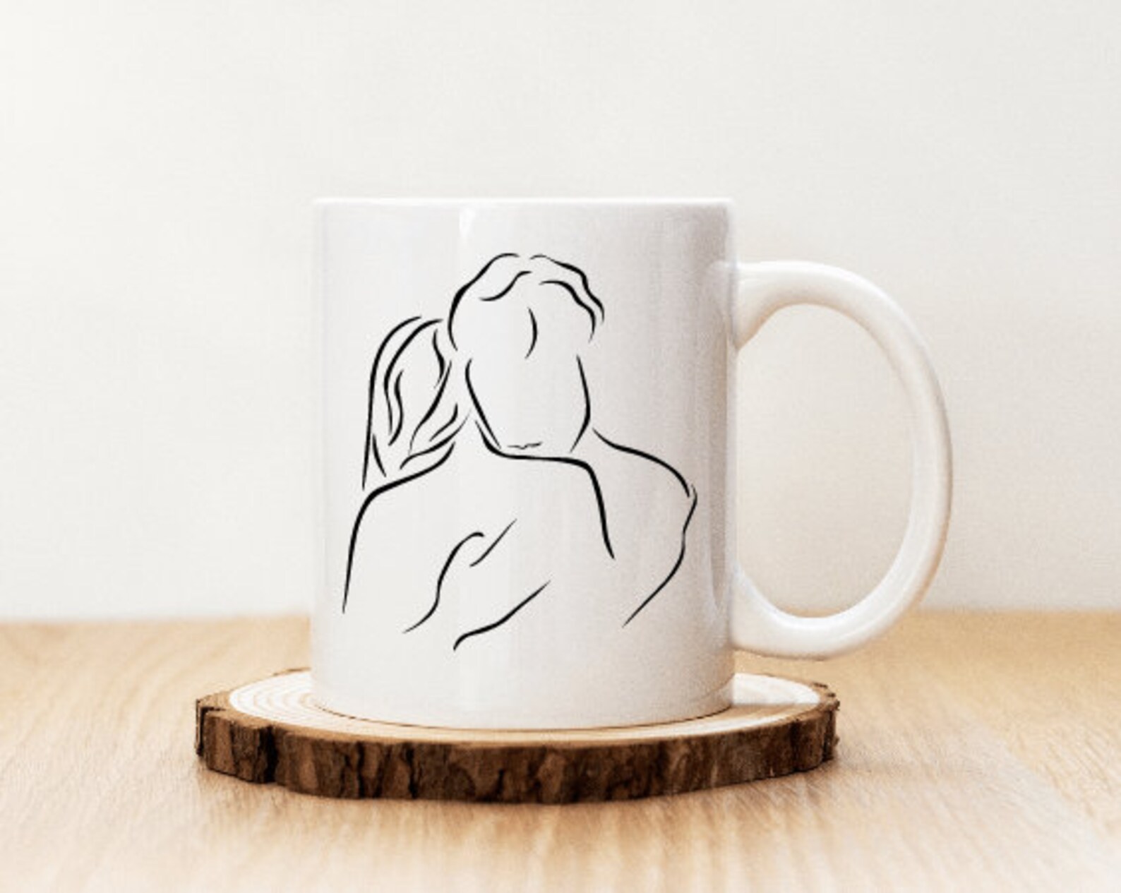 Couples Custom Mug Custom Couple Mug Abstract Couple Art Etsy