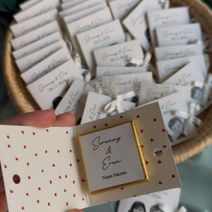 Personalized Engagement Chocolate Favors: Childhood Photo Card - Etsy