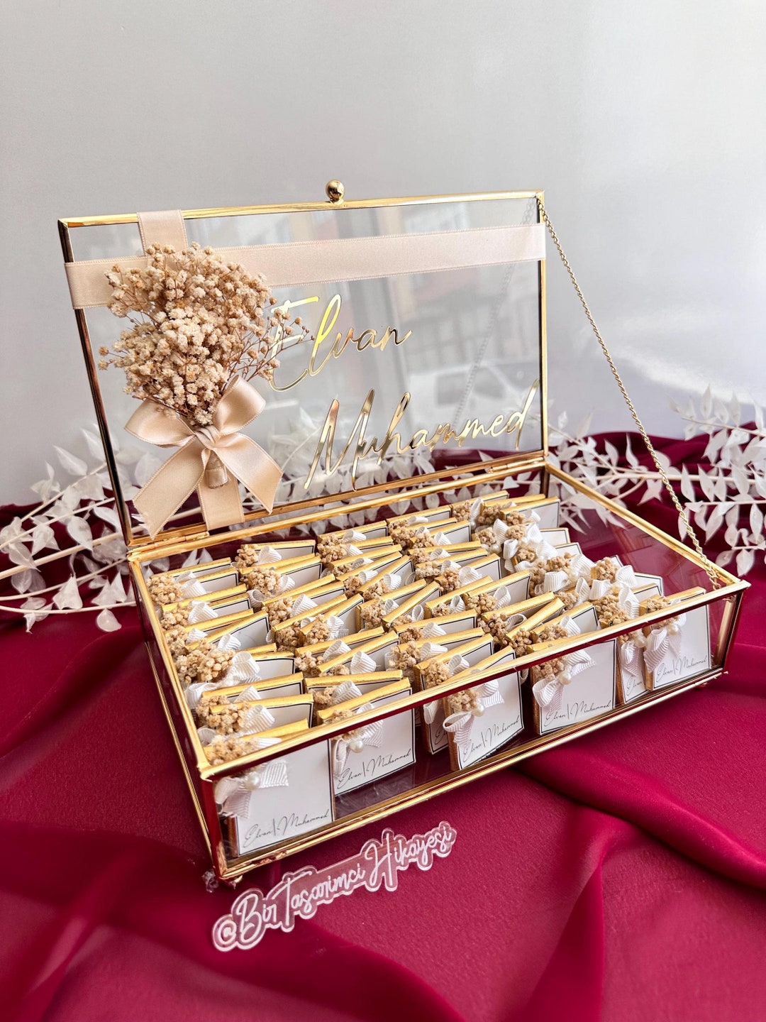 Glass Chocolate Box, Premium Engagement Chocolate, Chocolate for ...