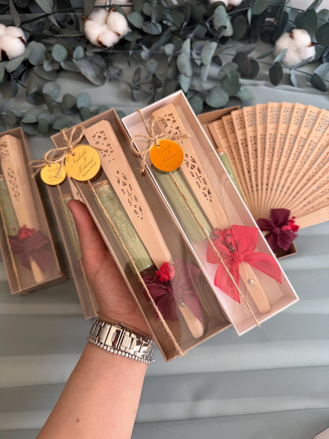 Henna Bottle and Fan in Box, Henna Fvors, Henna Party Gift, Bridal ...