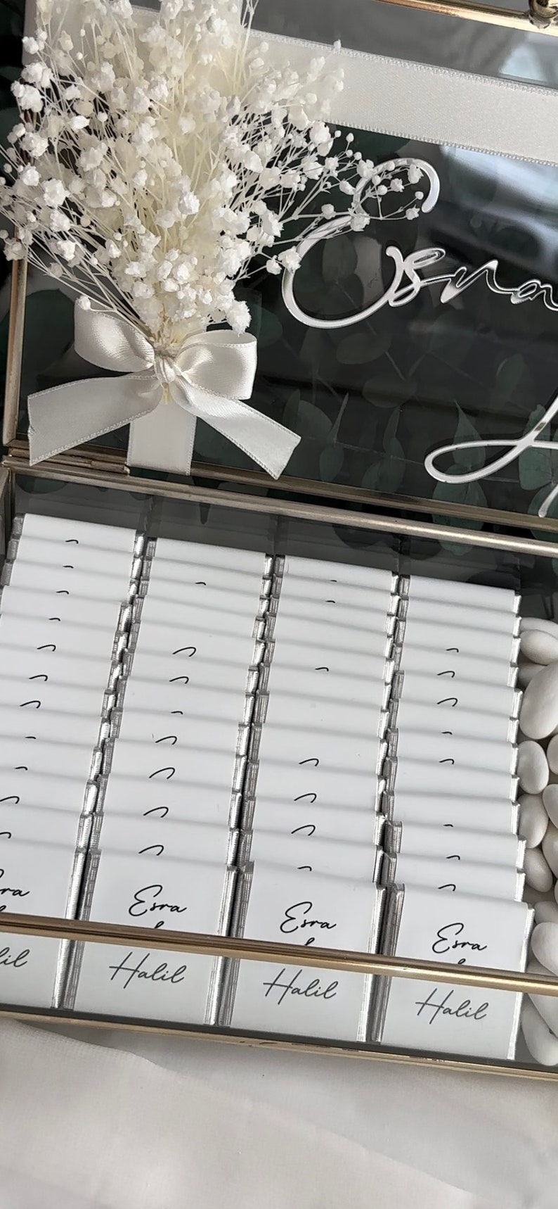 Caja de bombones de cristal personalizada: regalos de boda y compromiso ...