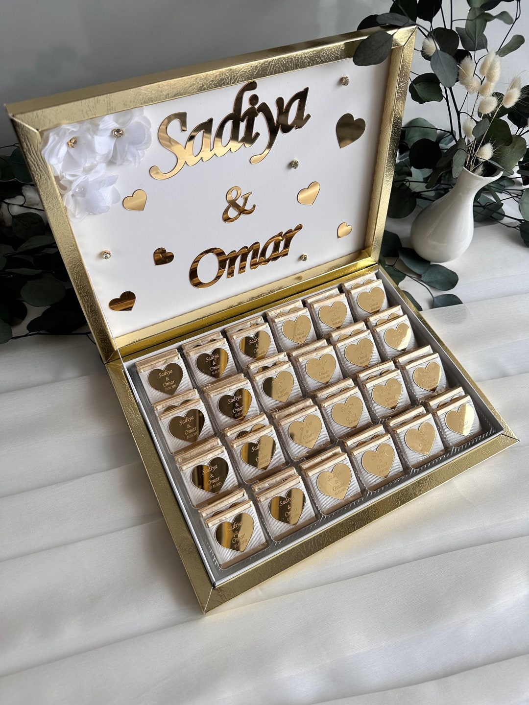 Personalized Engagement Chocolate Box: Wedding Favors Candy - Etsy