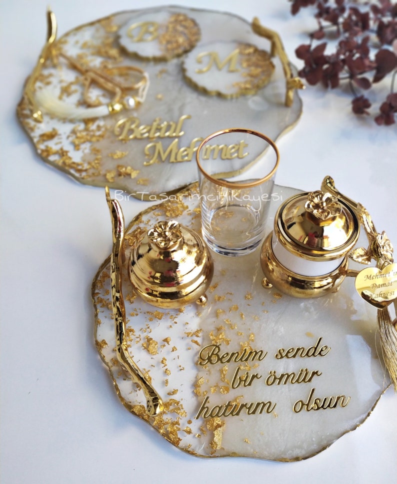 Custom Engagement Tray Set Wedding Gifts Engagement Gifts - Etsy