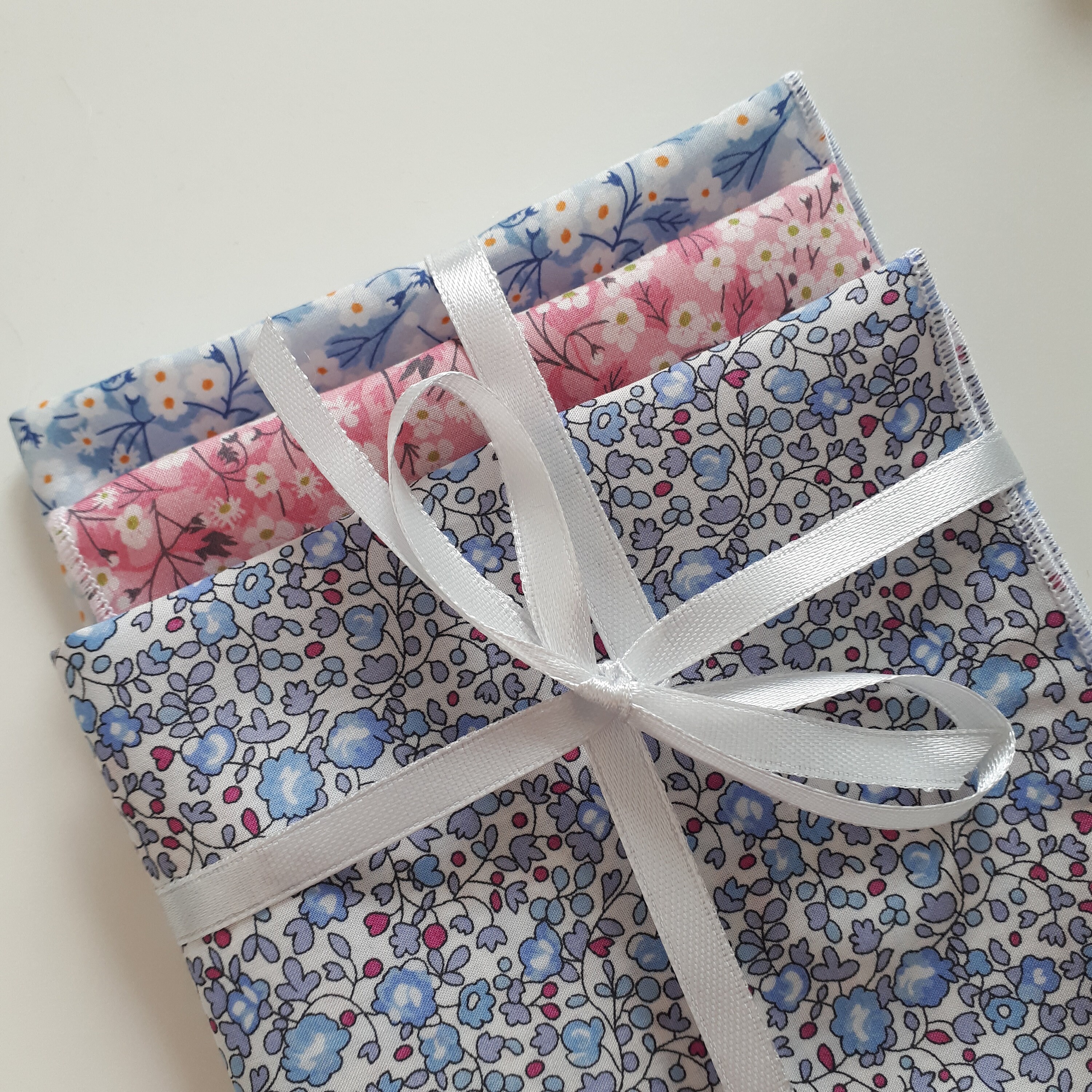 Ladies Liberty Hankies. Set of 3, 100% Cotton, Spring Floral ...