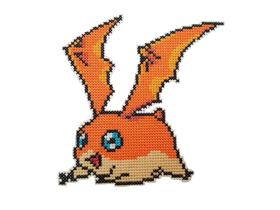 PDF Template Patamon Pixel Cross Stitch Digimon // Nerdy Cross Stitch ...