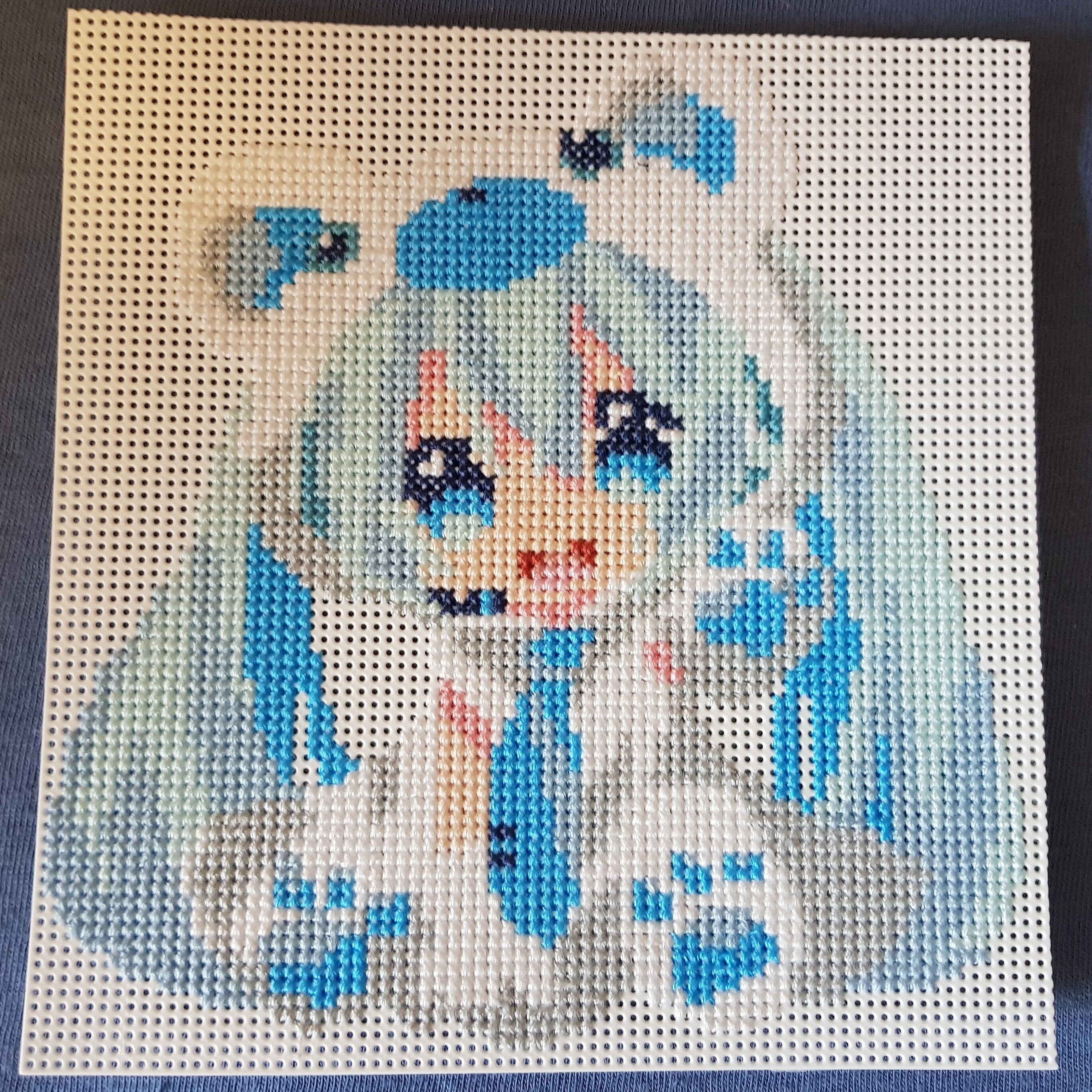 PDF Template Chibi Polar Bear Miku Vocaloid Cross Stitch// Nerdy Cross ...
