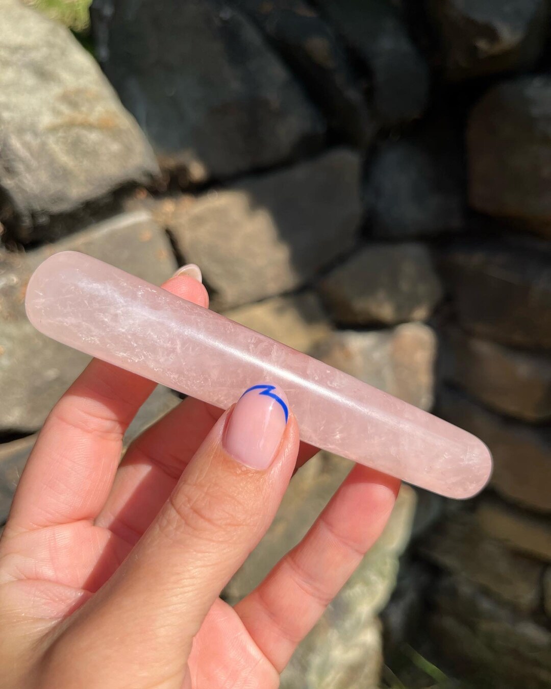 Rose Quartz Massager Reiki Chakra Crystal Massage Wand Intimate Healing ...