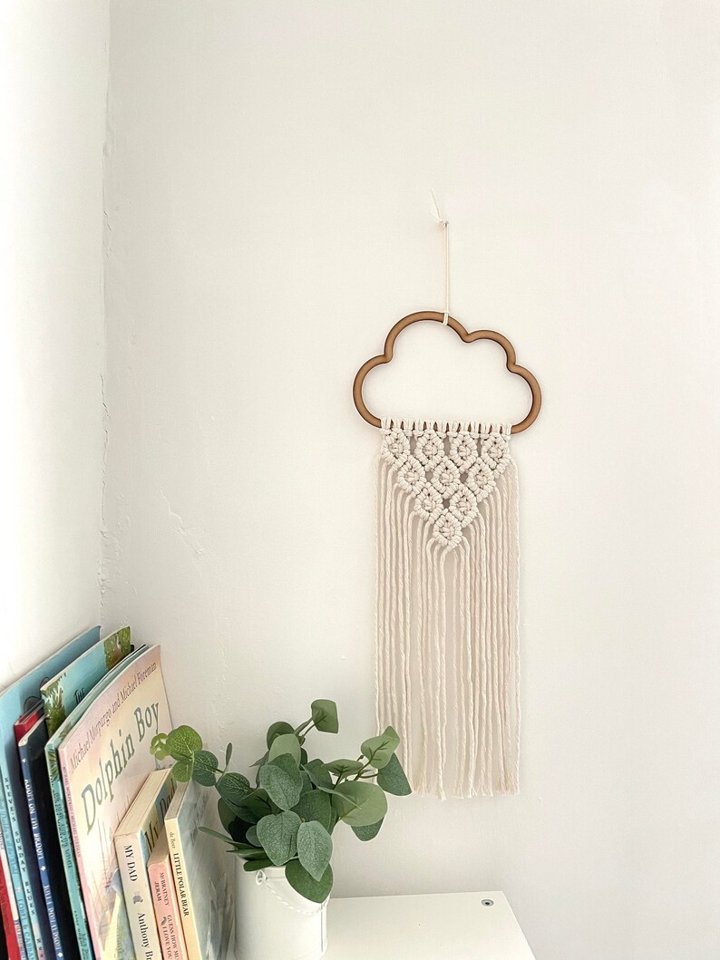 Macrame Cloud Wall Hanging Nursery Decor | Etsy
