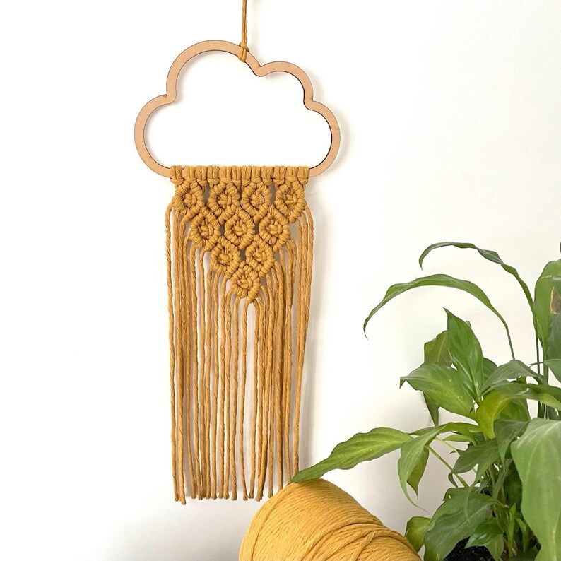 Macrame Cloud Wall Hanging Nursery Decor | Etsy