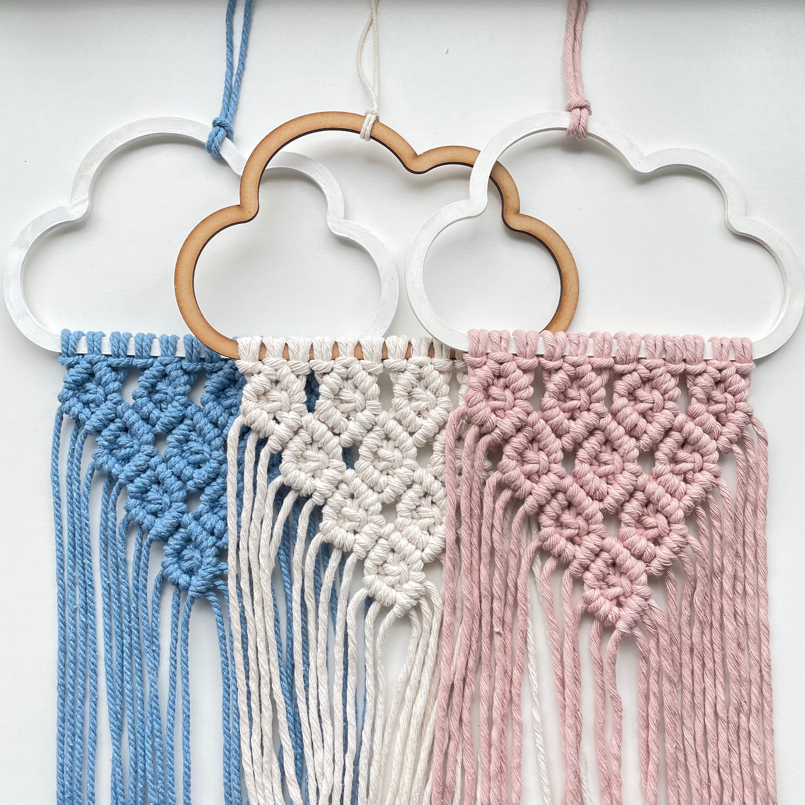 Macrame Cloud Wall Hanging Nursery Decor | Etsy