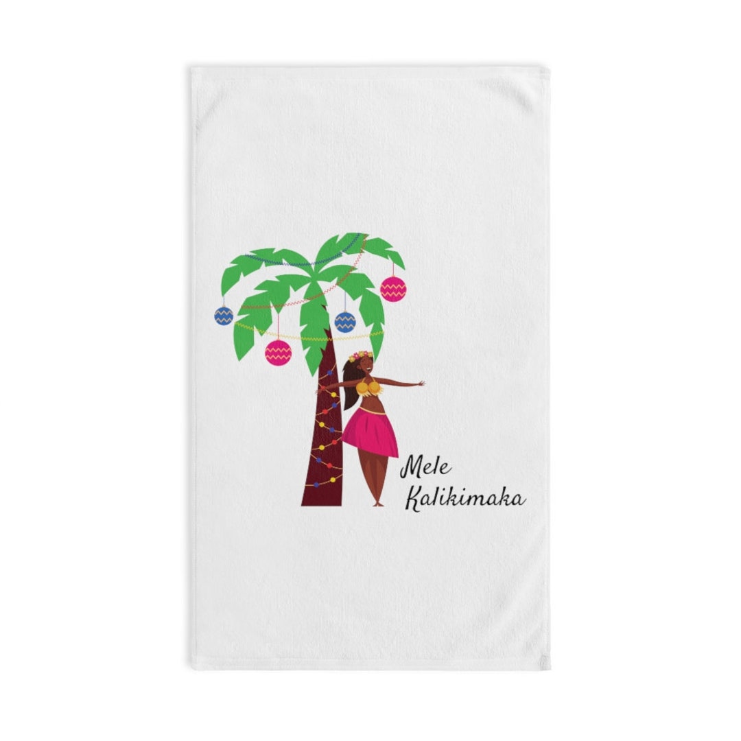 Mele Kalikimaka Christmas Luau Palm Tree Hawaii Hand Towel - Etsy