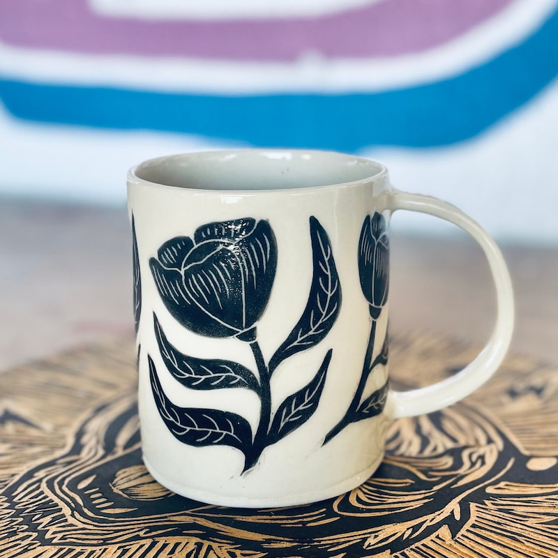 Sgraffito Mug - Etsy