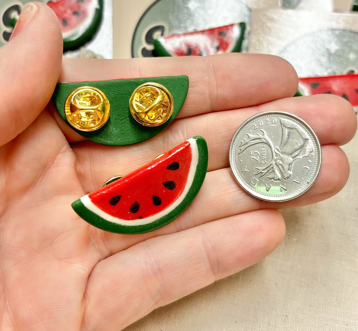 Palestine Pin Proceeds Donated Watermelon Pin Brooch Badge. Handmade ...