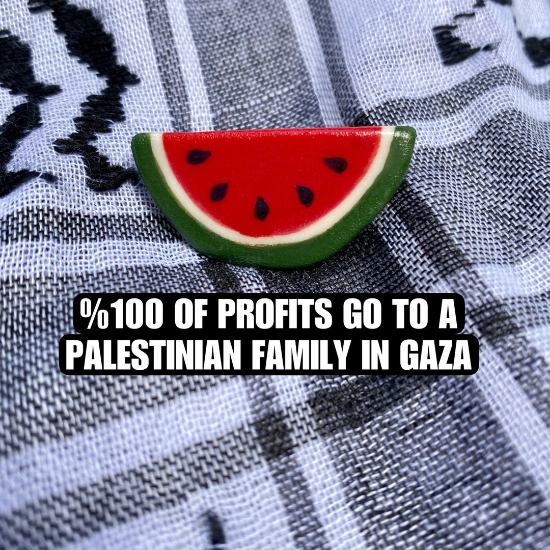 Palestine Pin Proceeds Donated Watermelon Pin Brooch Badge. Handmade ...