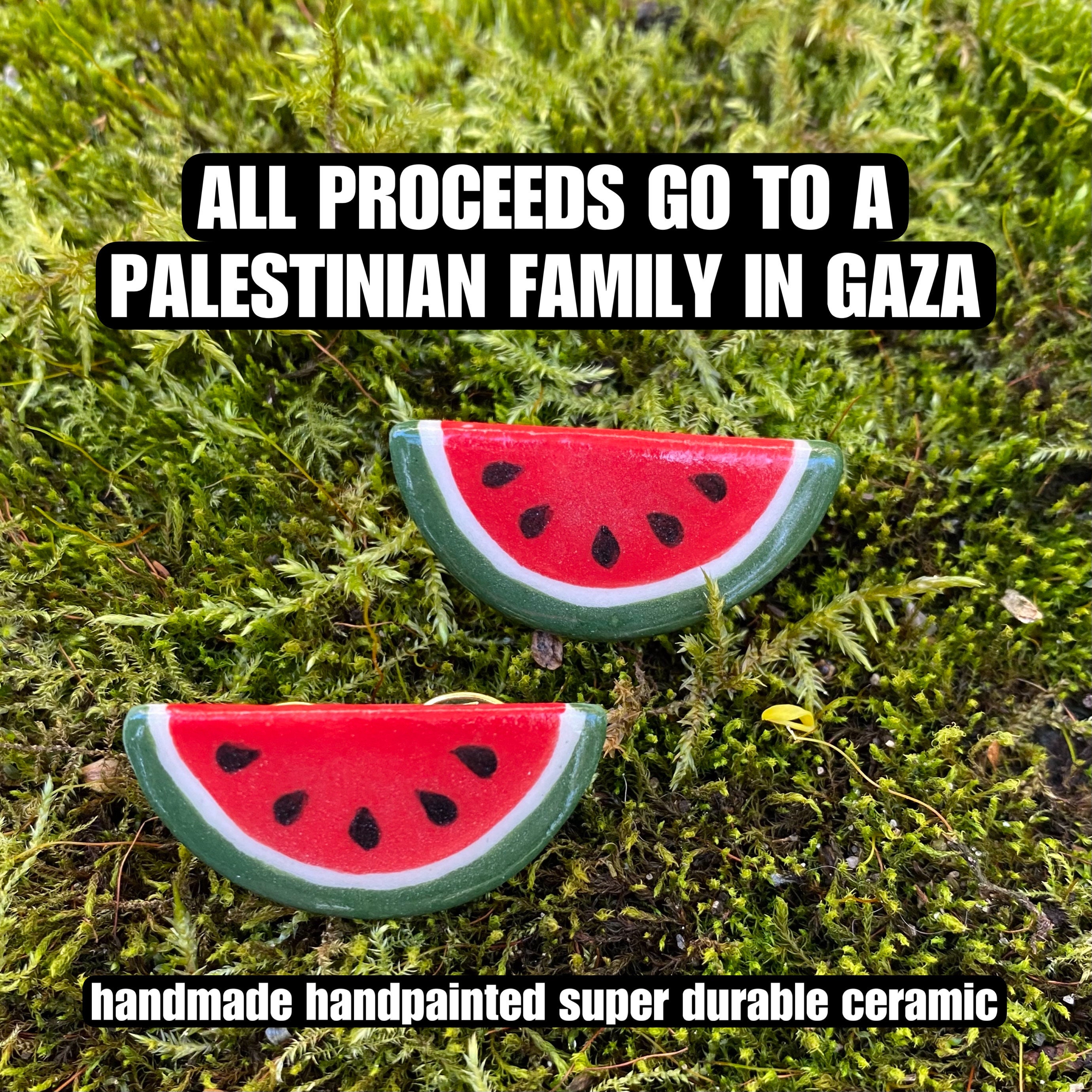 Palestine Pin Proceeds Donated Watermelon Pin Brooch Badge. Handmade ...