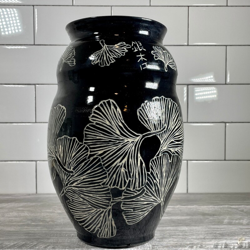 Green Ginkgo Pottery - Etsy