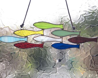 Stained Glass Fish Suncatcher Stained Glass Mobile Glass - Etsy