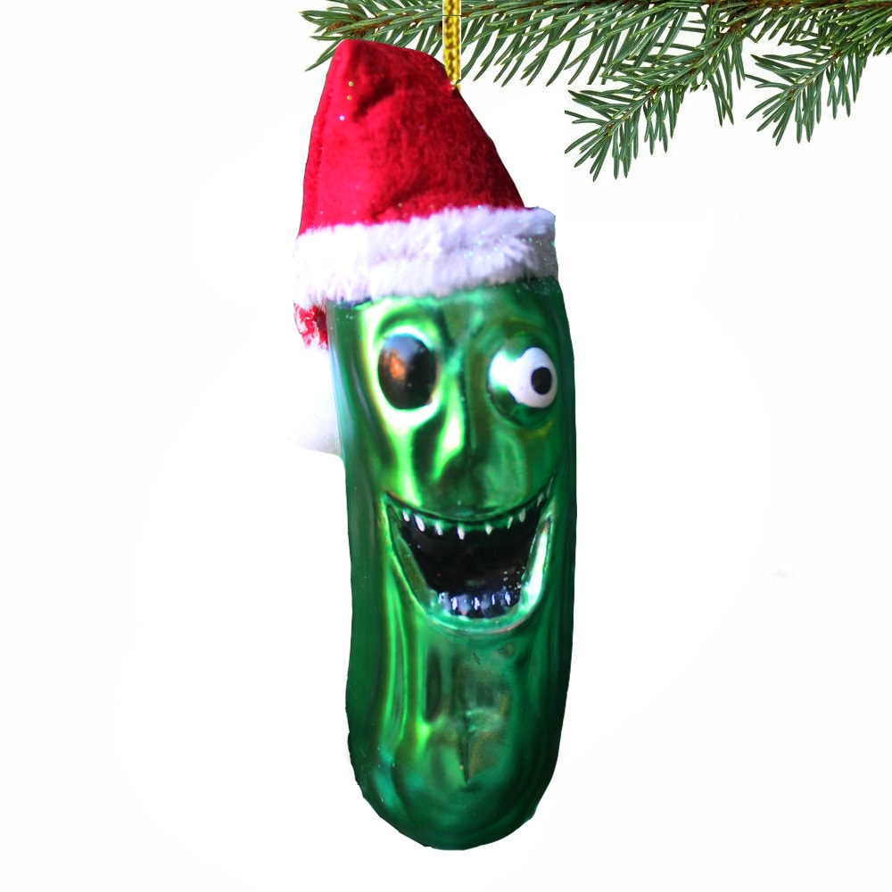 Christmas Pickle Horror Ornament Glass Zombie Dill Tree Decorations by ...