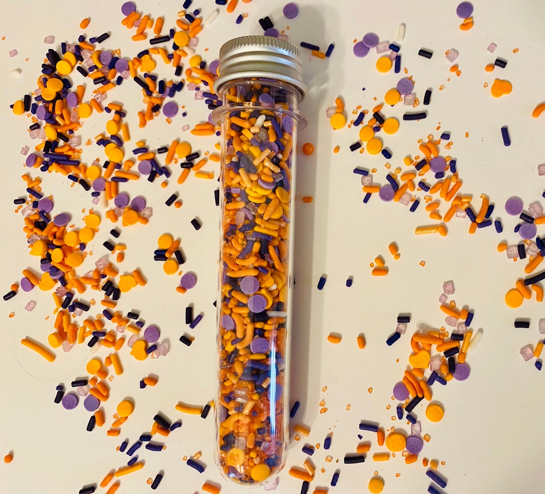 Halloween Sprinkle Mix Dessert Topping, Purples and Orange 1oz Tube - Etsy