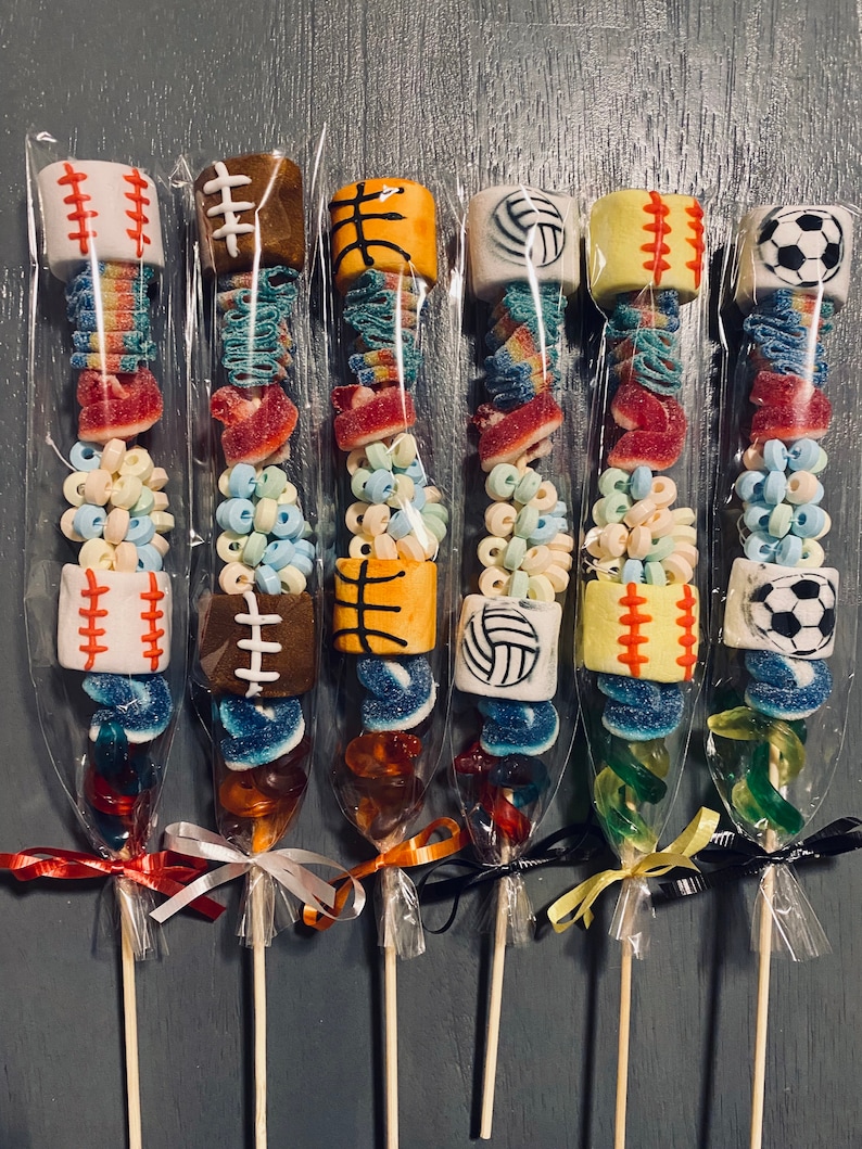 Soccer Sports Birthday Teams Candy Kabobs Party Favors Treat Boxes ...