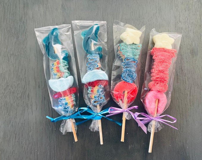 Shark, Mermaid Candy Kabobs Party Favors Treat Boxes Baby Shark ...