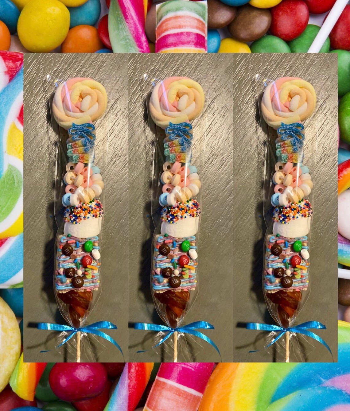Ultimate Candy Coated Rice Crispy Treat Candy Kabobs Party - Etsy