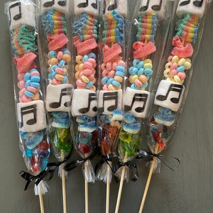 Music Note Candy Kabobs Party Favors Treat Boxes Sweet Sour Candy Candy ...
