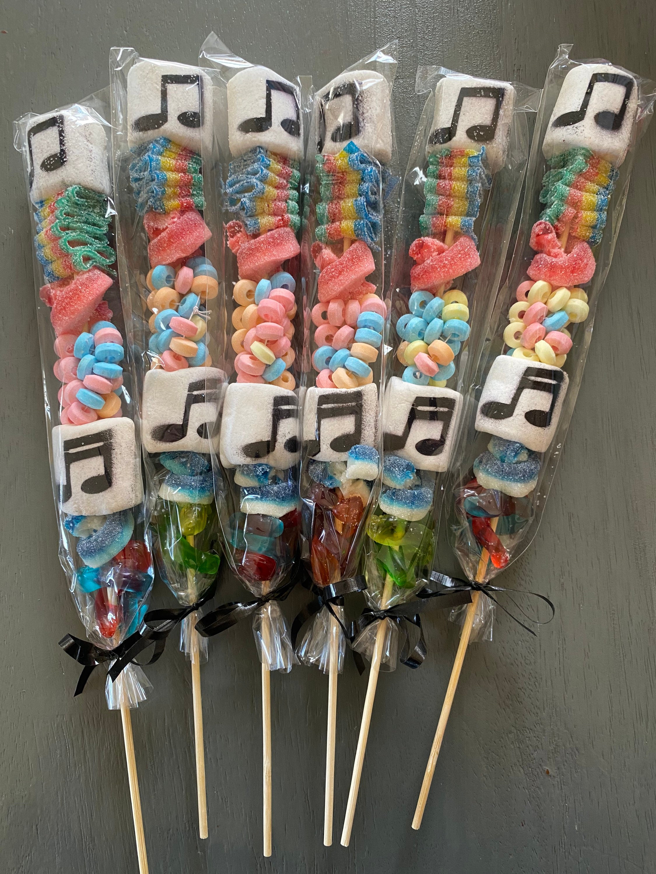 Music Note Candy Kabobs Party Favors Treat Boxes Sweet Sour Candy Candy ...