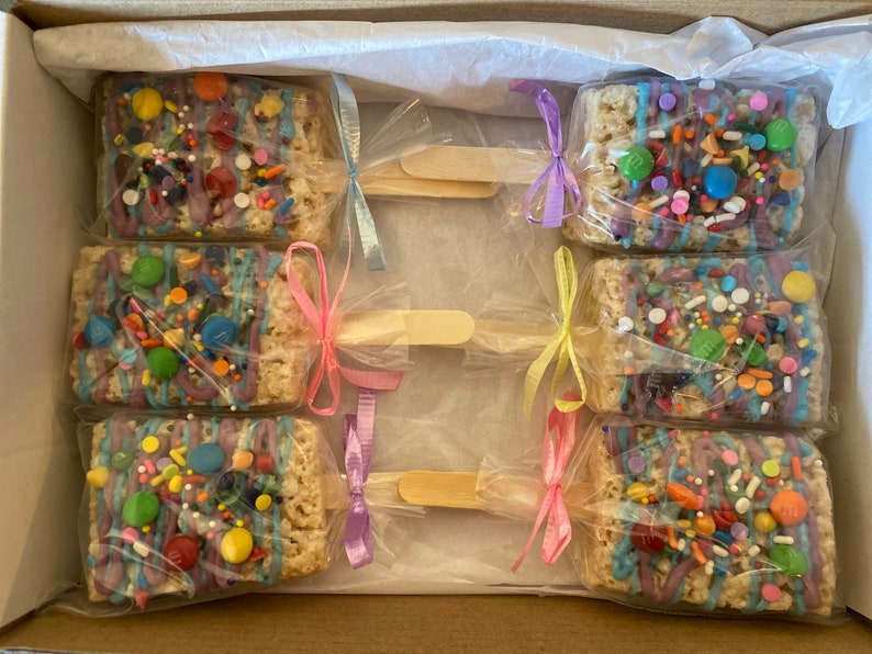 Candy Coated Rice Crispy Pops - Etsy