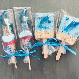 Shark, Mermaid Candy Kabobs Party Favors Treat Boxes Baby Shark ...