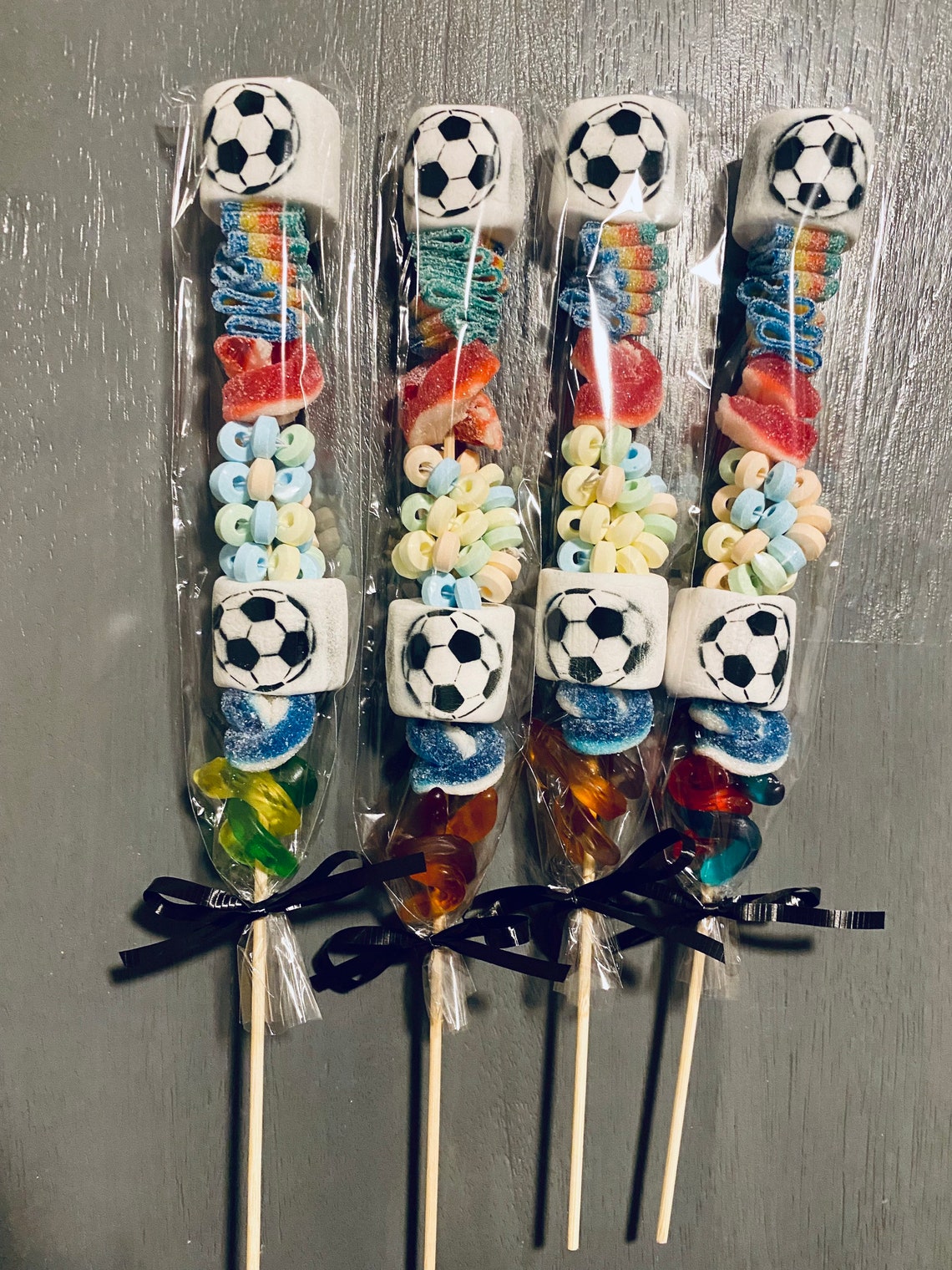 Soccer Sports Birthday Teams Candy Kabobs Party Favors Treat Boxes ...
